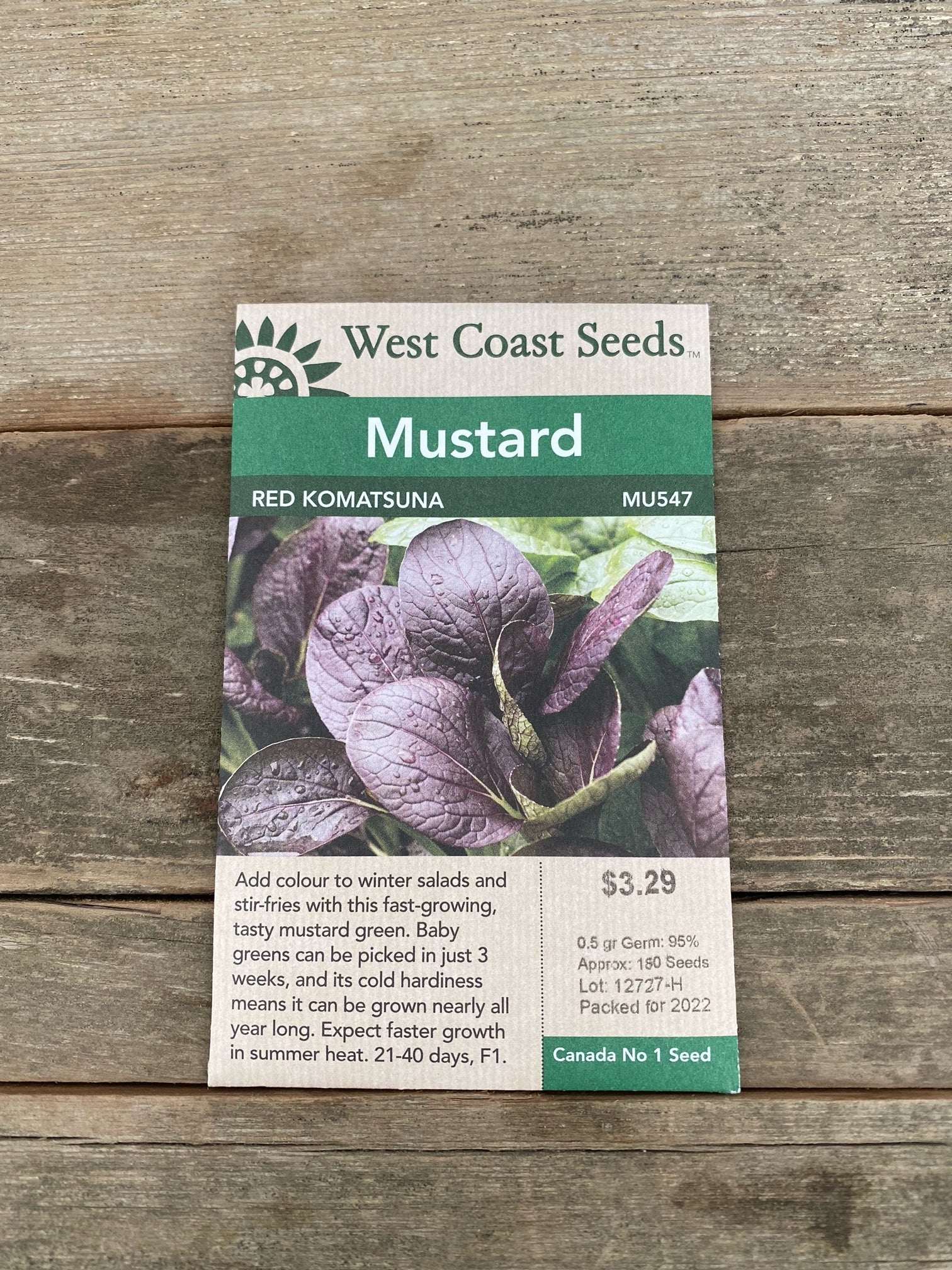 Mustard Seeds - Red Komatsuna – Greenland Garden Centre