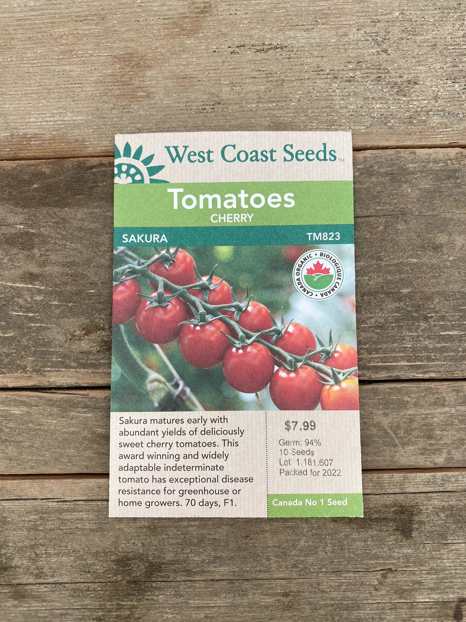 Organic Cherry Tomato Seeds - Sakura – Greenland Garden Centre